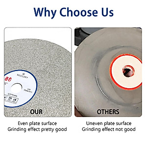 SCOTTCHEN Diamond Flat Lap Wheel 6" x 1/2" Arbor Grinding Sanding Disc Lapping Polishing Disc-80 Grit