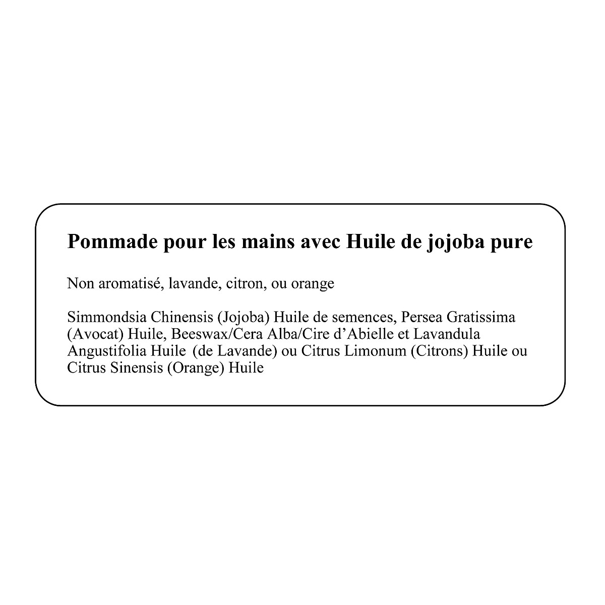 Jojoba Oil Hand Salve. Over 50% Pure Organic Jojoba Oil. Moisturizes Hair, skin, face, hands, feet naturally. Softening formula with Organic Beeswax and Organic Avocado Oil.(2 oz/60gm)