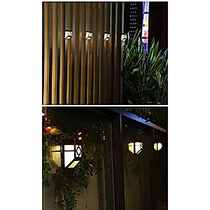 RRH Garden Lights Solar Powered Solar Garden Light Outdoor Garden Villa Courtyard Decoration Lamp Home Yard Fence Gate Door Post Wall Lamp Landscape Path Lights (Size : 6 Pieces)