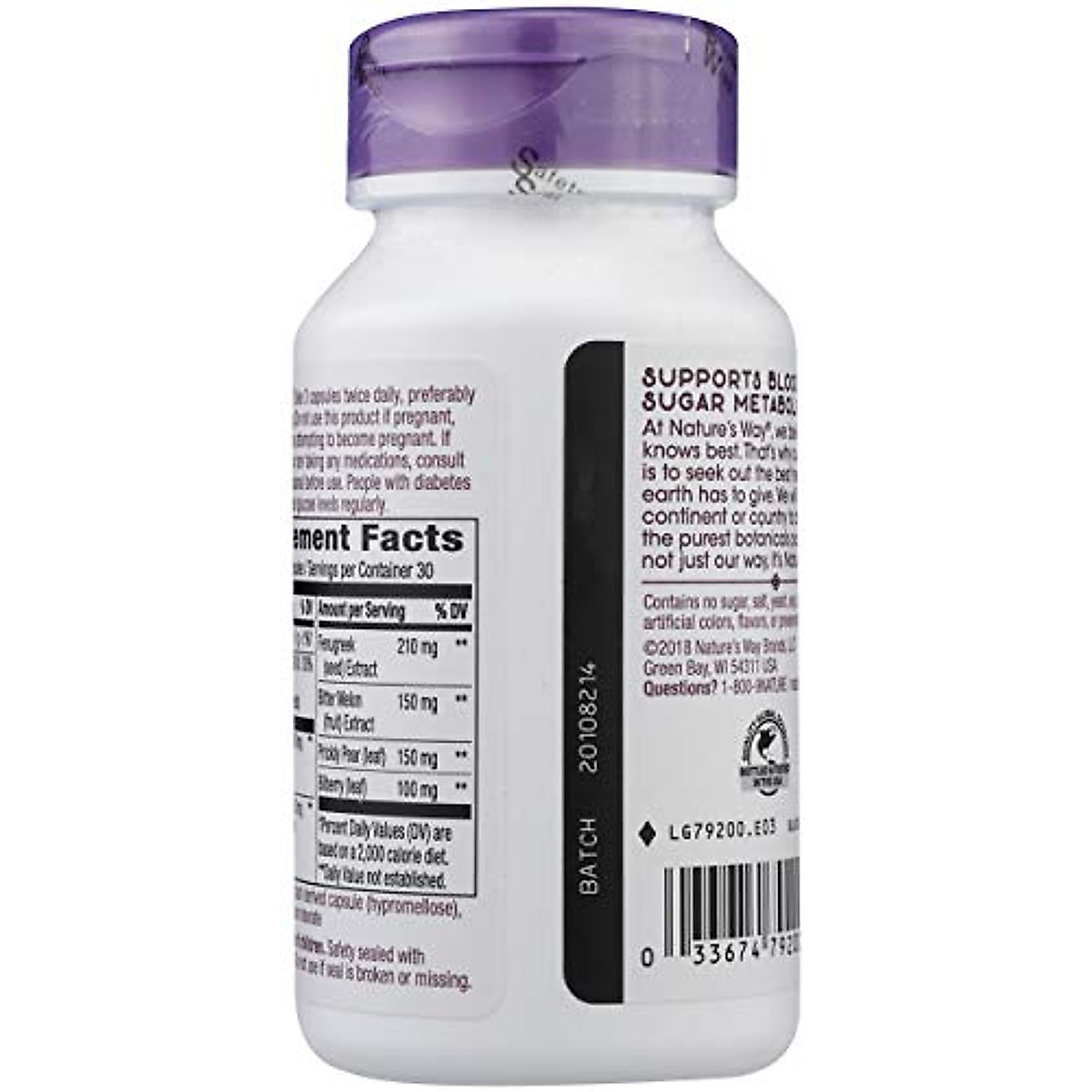 Nature's Way Blood Sugar Manager with Gymnema, Supports Blood Sugar Metabolism*, Vitamin A Supplement, 90 Capsules