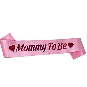 Shimmer Anna Shine Baby Shower Sash (Mommy Pink)