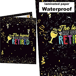 Retirement Party Decorations, Giant Guest Book, Jumbo Greeting Card, Signature Board, Farewell Sign in Poster, Retired Party Supplies Favors Leaving Gifts for Office Colleague Friends Parents Husband Wife Women Men Co-Worker - 14 x 22 Inches, Unframed