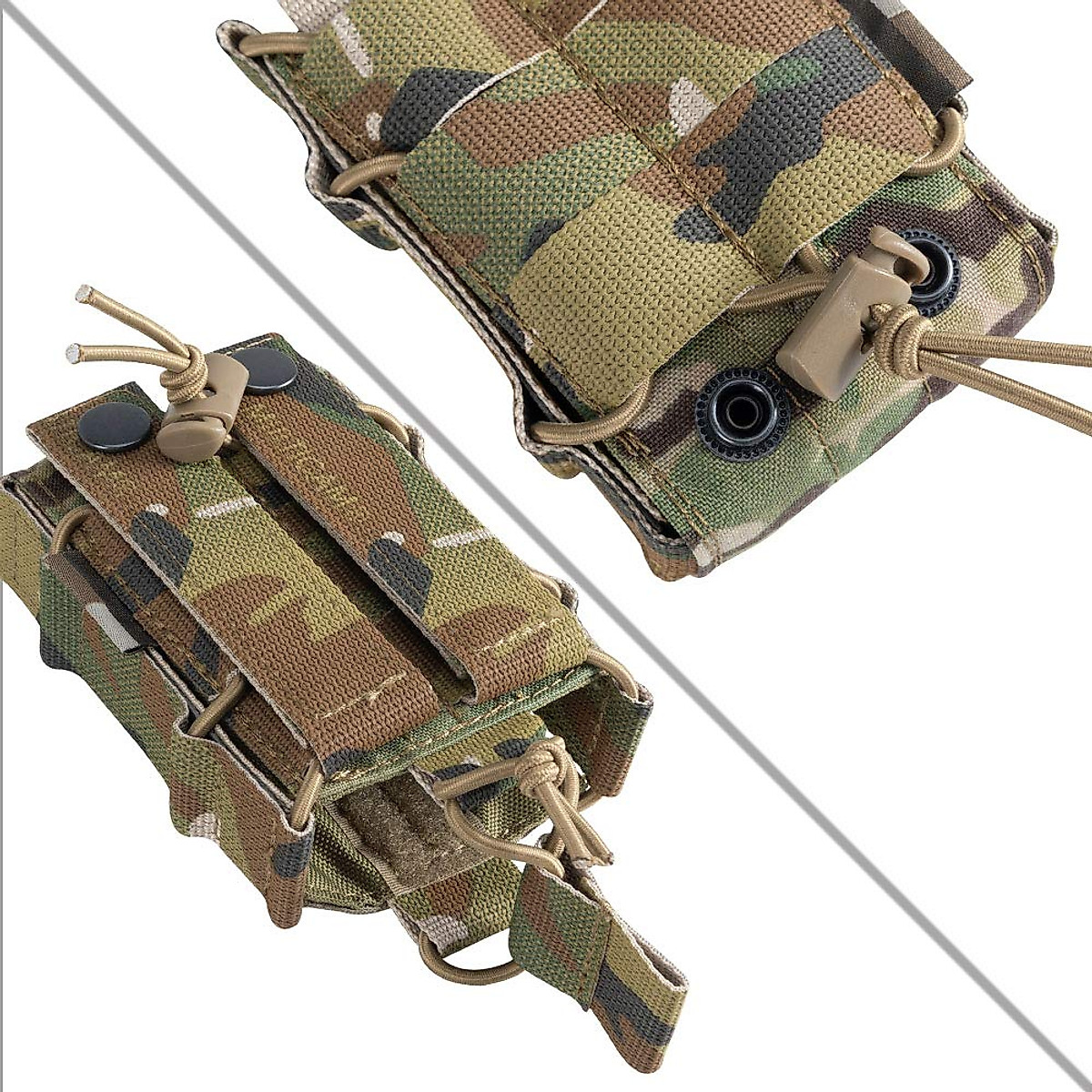 EXCELLENT ELITE SPANKER Tactical Molle Single/Double Open-Top Mag Pouch for M4 M14 M16 AR15 G36 Magazine (A Single-Multicam)