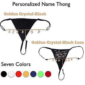 Custom Name Waist Chain with Underwear for Women, Personalized Letter Belly Chain Fashion Body Accessories Jewelry