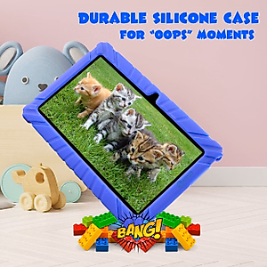 Contixo Kids Tablet V8, 7-inch HD, Ages 3-7, Toddler Tablet with Camera, Parental Control - Android 11, 16GB, WiFi, Learning Tablet for Children, 50+ Disney Storybooks Apps and Kid-Proof Case, DkBlue