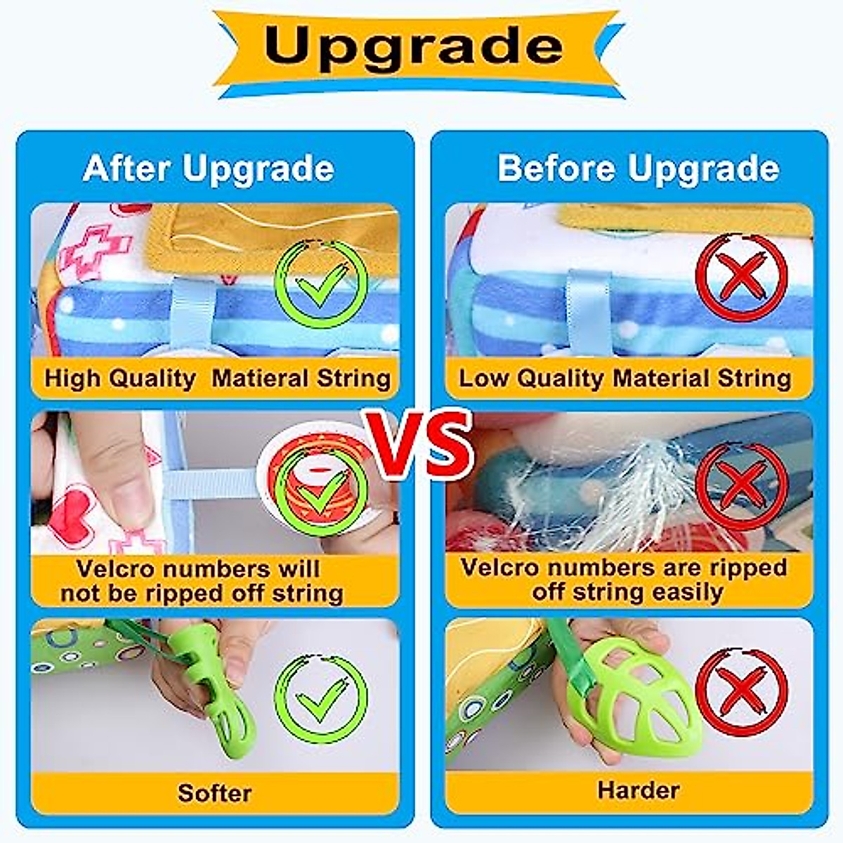 VPOJOY Baby Tissue Box Toy, Soft Montessori Magic Tissue Box Baby Toys 6 to 12 Months, High Contrast Crinkle Paper Sensory Silk Scarves Toys for 1 Year Old Boys Girls Kids Early Learning Gifts