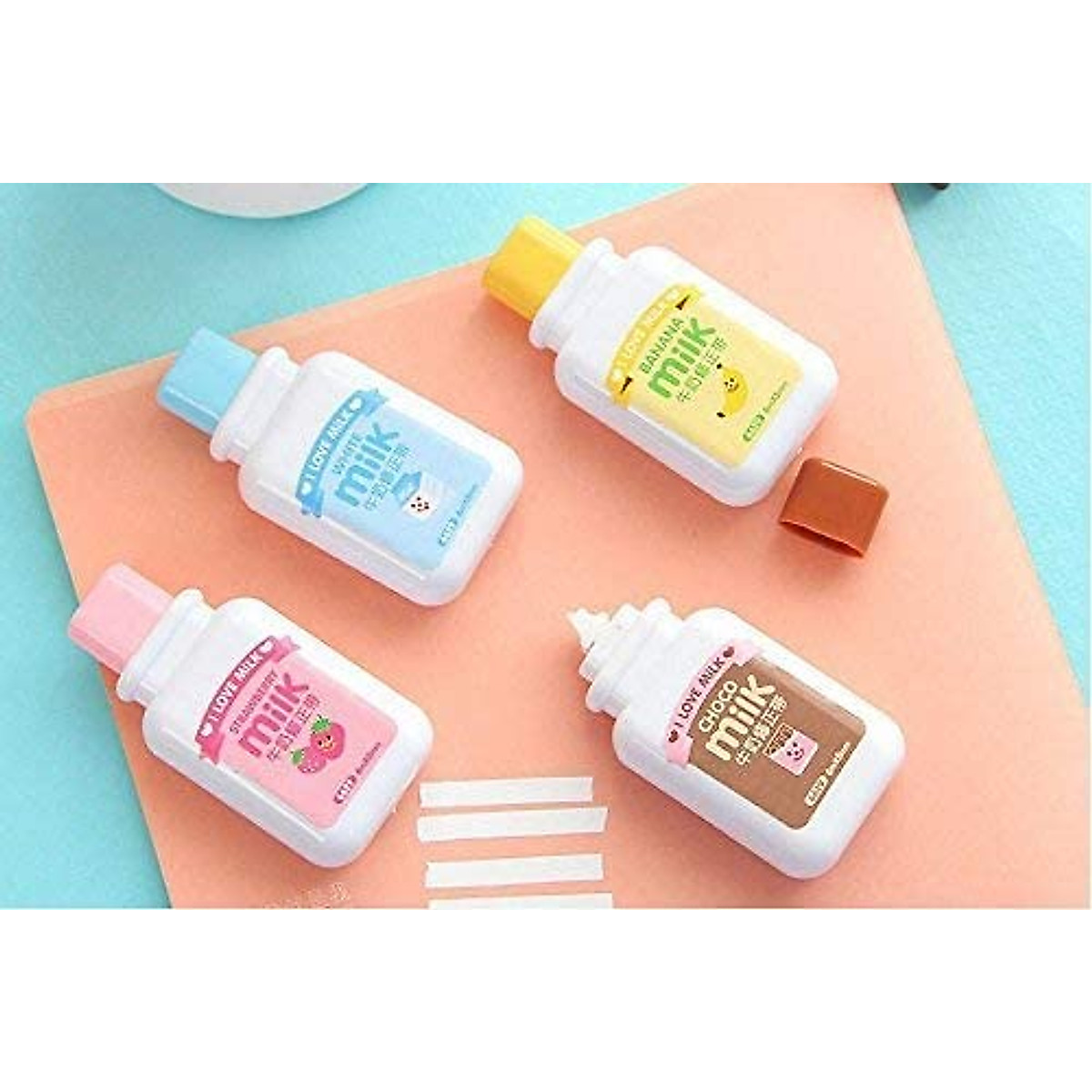 4PCS Milk Bottle Style Correction Tape (Random Color)