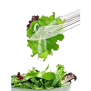 PARTY BARGAINS 8.5 Inches Plastic Serving Tongs, 12 Pack, Premium Quality & Heavy-Duty Clear Plastic Tongs for BBQ, Salads, Grilling, Buffets, Kitchen