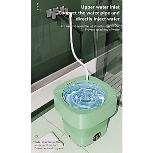 Portable Mini Washing Machine, Mini Washer 6L High Capacity with 3 Modes Deep Cleaning for Underwear, Baby Clothes, or Small Items, Foldable Washing Machine with Spin Dryer-Apartment, Dorm, Camping, RV Travel laundry