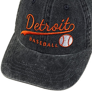 Cheniuua City Cotton Hat Embroidered Baseball Cap Adjustable Hat for Men Women