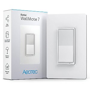 Zwave Wireless dimmer Switch, Aeotec WallMote 7, Remote Control/Scene Controller, Battery Powered, Z-Wave hub Required, Z-Wave Plus, illumino