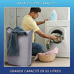 S & Co. Laundry Hamper 65L Oversized Taupe