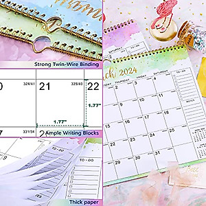 2023-2024 Wall Calendar - Jul. 2023 - Dec. 2024, 18 Months Hanging Wall Calendar 2023-2024, 15" x 11.5", Spiral Twin-Wire Binding, Large Blocks with Julian Dates