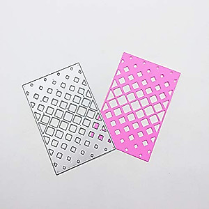 Metal Hollow Rhombus Frame Cutting Dies,Rhombus Background Frame Die Cuts Embossing Stencils Template Mould for Card Scrapbooking and DIY Craft Album Paper Card Decor