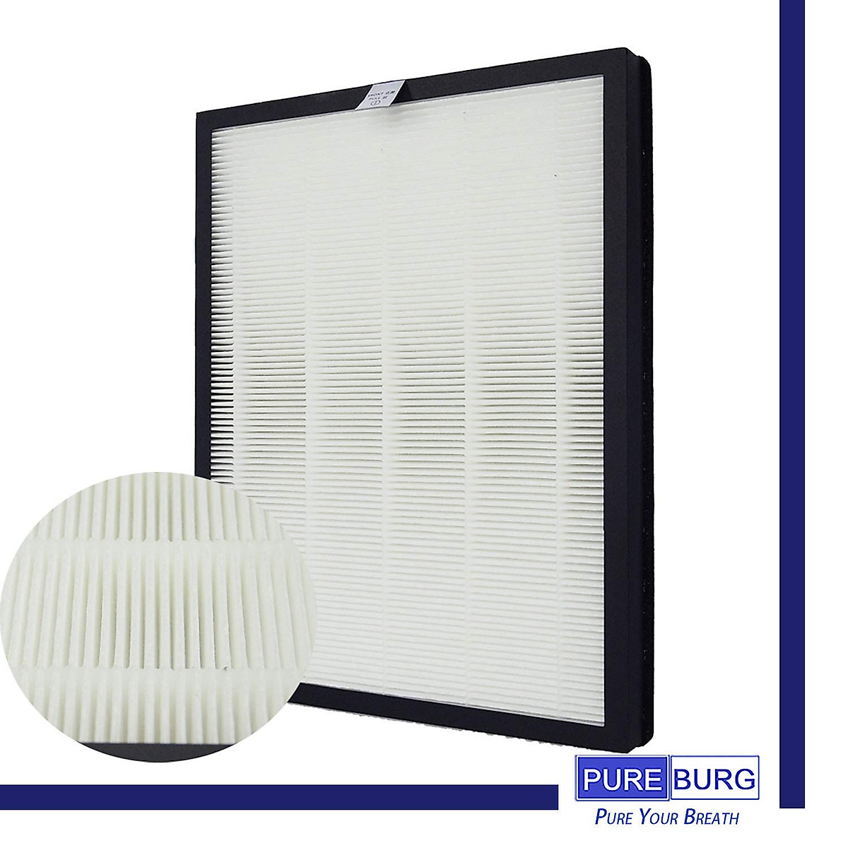 PUREBURG Replacement True HEPA Filter Kit Compatible with Alexapure Breeze Air Purifier Model 3049 AP-B102,H13 Activated carbon Filter Air Clean PM2.5 Odor smoke VOCs,2-Pack
