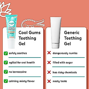 Wink Well Baby Teething Relief for Infants and Kids, Cooling, Soothing Natural Gel for Sore Gums and Other Teething Discomfort, May Be Used As A Toddler Training Toothpaste (Twin Pack, 15 ml Each)