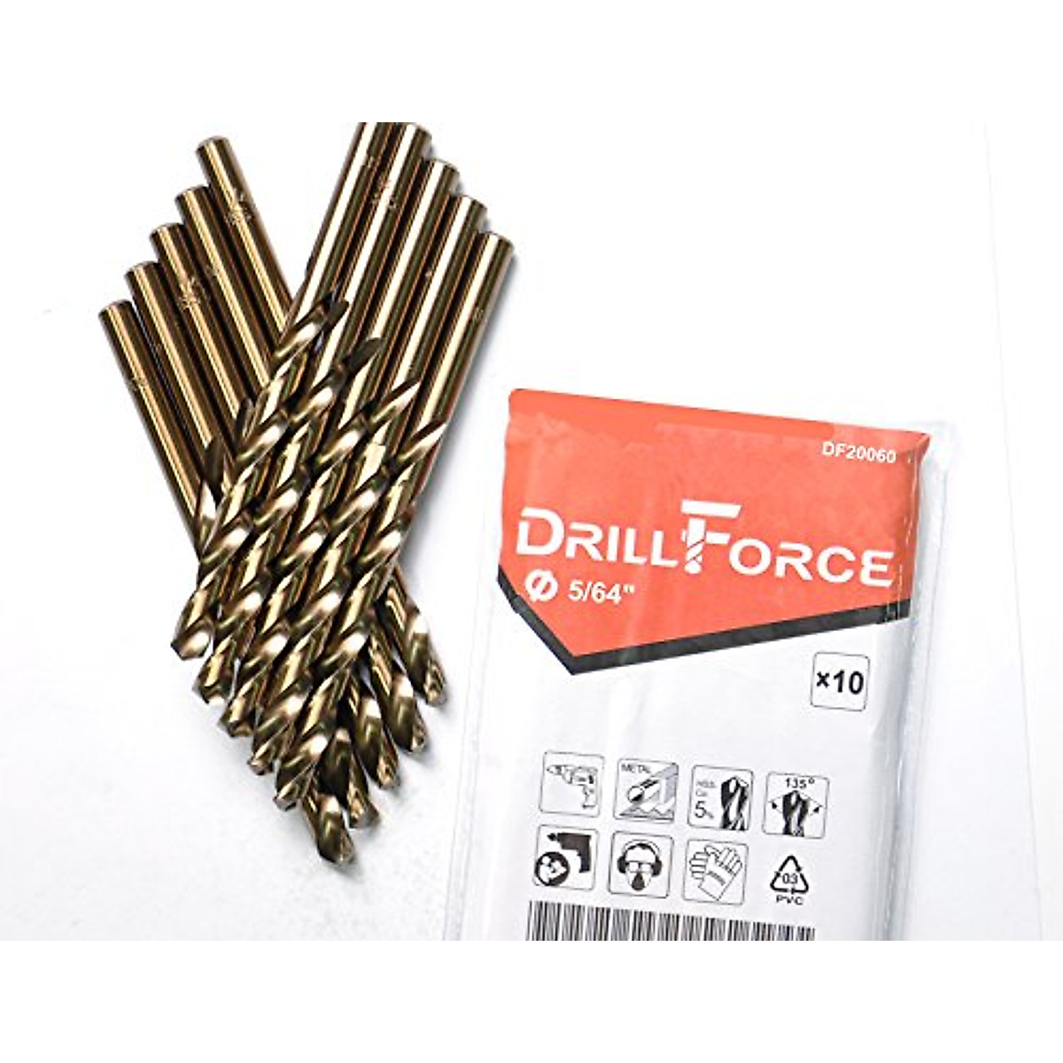 OXTUL 10PCS,5/64",HSS General Purpose Heavy Duty Jobber Length Cobalt Twist Drill Bits,ideal for drilling on mild steel, copper, Aluminum, Zinc alloy etc.