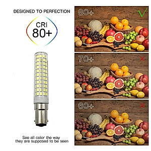 YDJoo 2 Pack BA15D LED Bulb Dimmable 12W LED Corn Light Bulbs 120W Halogen Replacement Daylight White 6000K BA15D Double Contact Bayonet Base for Celling Fans Sewing Machine