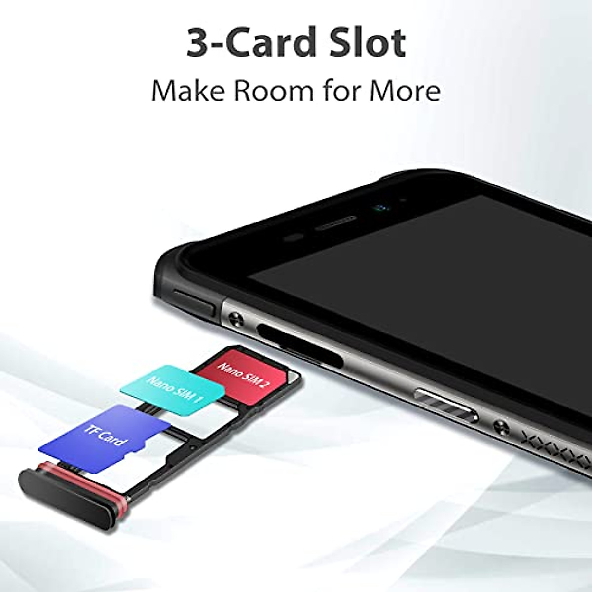 Ulefone Armor X10 Pro Unlocked Rugged Smartphone, 4GB RAM + 64GB ROM, 5180mAh, 20MP Dual Rear Camera, Dual Speakers, Headset-Free FM Radio, 5.45 Inch HD+, Type-C Android Cell Phone (Grey)