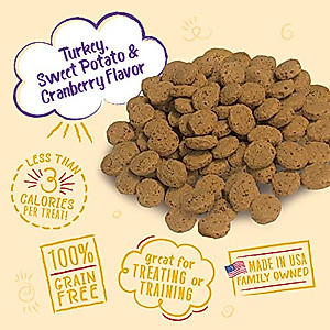 Charlee Bear Grain Free Crunch Dog Treats, Turkey, Sweet Potato & Cranberry Flavor, 8 oz