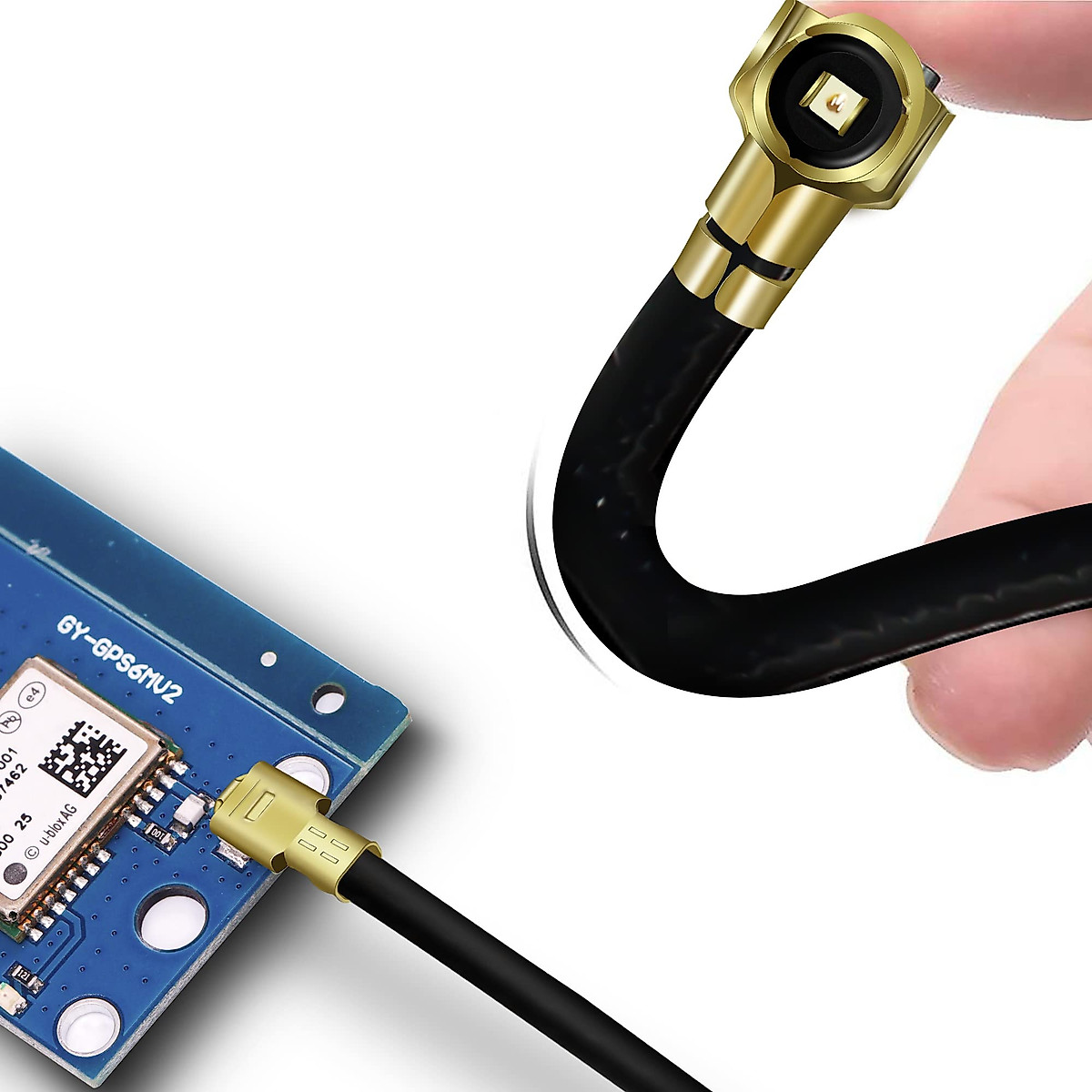 IPX to RP-SMA Female Extension Cable 0.81mm U.fl MHF4 to RP SMA Female Wifi Antenna Cable for Wireless Network Bluetooth Mini PCI to Reverse Polarity SMA Female Coaxial Cable 12inch (30cm) 5 Pack