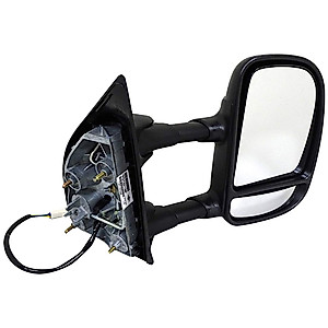 Dorman 955-364 Passenger Side Power Door Mirror - Folding, Telescopic, Round Plug Compatible with Select Ford Models, Black