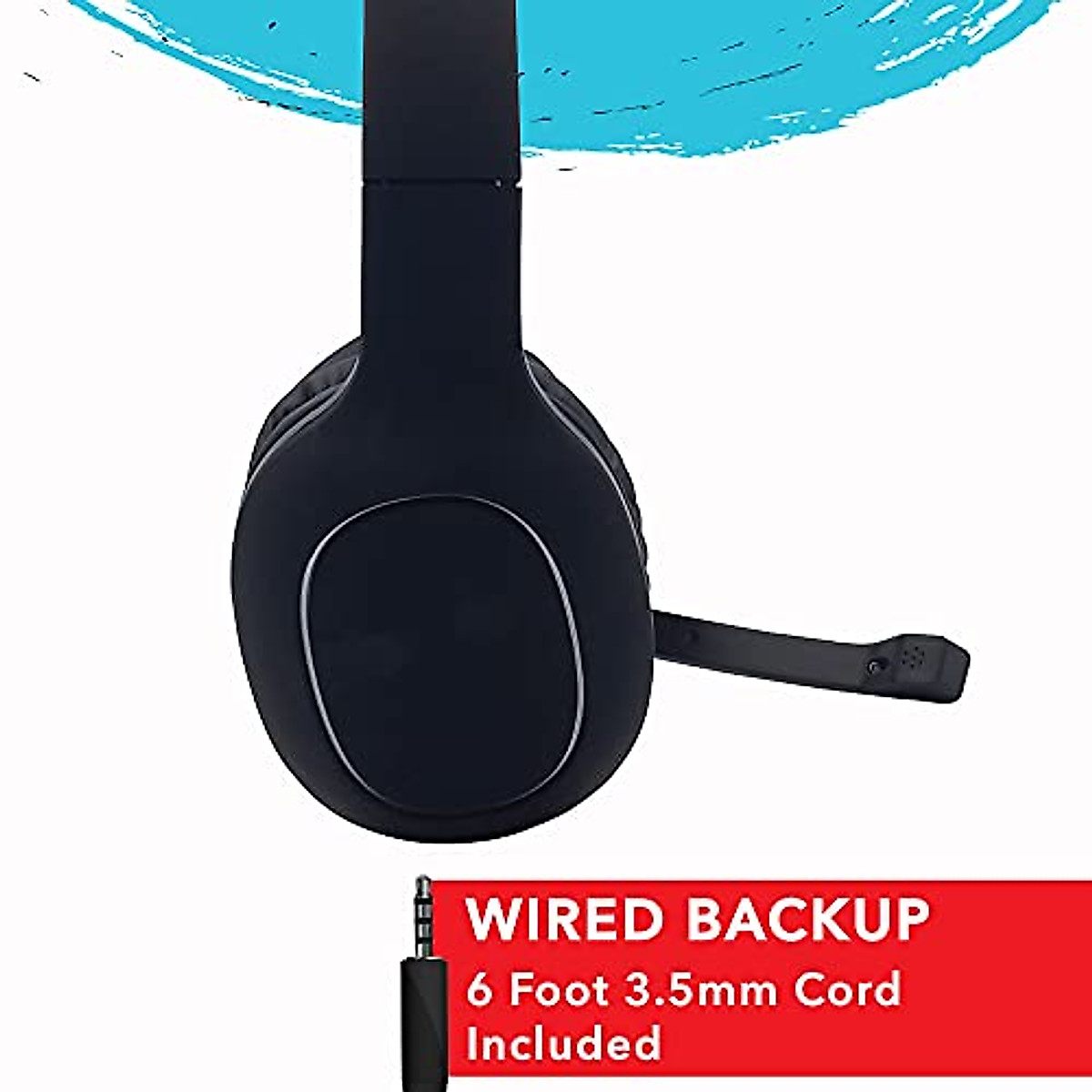 Maxell Bluetooth 5.0 Over Ear Headset with Boom Mic, Sound for Home Office use, Online Classes, Teams, and Zoom Meetings - Black