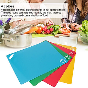 Kitchen Cutting Boards 4pcs PP Flexible Kitchen Cutting Board NonSlip Cutting Board for Vegetable Meat
