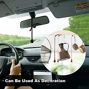 4 Pieces Crystal Necklace Holder Empty Stone Crystal Holder Adjustable Rope Necklace Cord Quartz Crystal Raw Stone Necklace Cord Handmade Woven Netted Cage(Black, Brown, Beige, Orange, Medium)