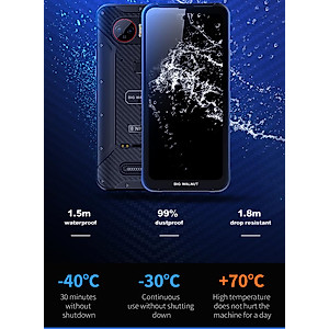 Big Walnut Rugged Smartphone, B1 Unlocked 5G Cell Phone with PTT Button, Android 12, IP68 Waterproof, 4GB+64GB, 8000mAh Battery, 64MP Main Cam,24MP Night Vision，120dB Loudspeaker, Dual SIM, NFC