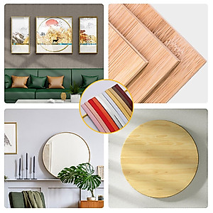 LKYJD U-Shape Edge Banding, 50m PVC Self Adhesive Veneer Edging Trim, Flexible Mirror Border, Peel and Stick Trim Molding for Picture Frame(Gold,18mm)