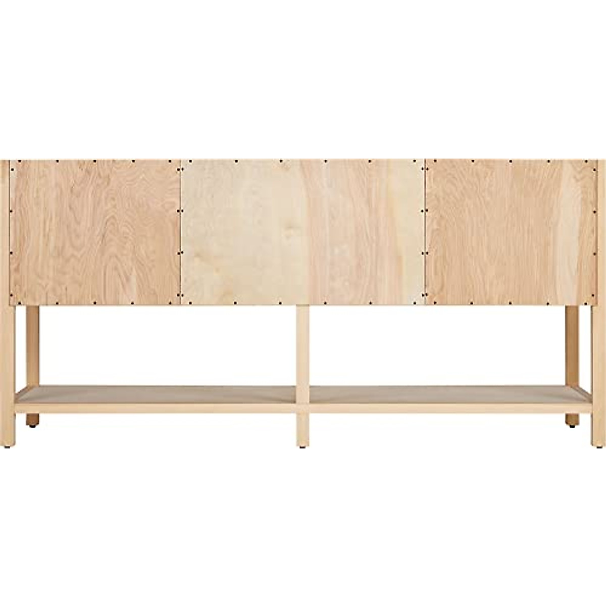 Signature Hardware 953748-72-UM-0 Robertson 72" Double Vanity Cabinet Set with Wood Cabinet, Quartz Vanity Top and Oval Undermount Sinks - No Faucet Holes