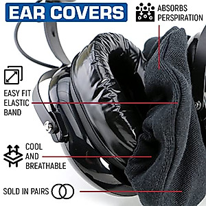 Rugged Radios Cloth Ear Covers for Aviation Racing Gaming Hunting Safety Headsets - Features Soft Comfort Universal Fit for Any Headset Ear-Cover