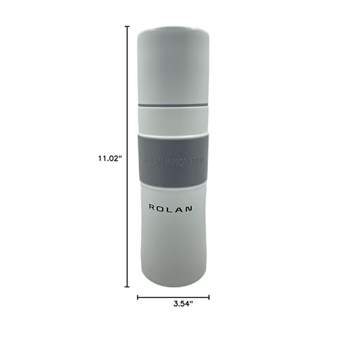 ROLAN Stainless Steel Automation Self Drink Mate - Thermos, Mate Cup and Bombilla All in One, Effortlessly Enjoy Yerba Anywhere 750ML (Blanco)