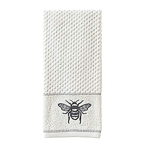 SKL Home Farmhouse Bee Hand Towel Set, White