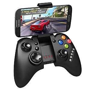 Megadream Wireless Android Gaming Controller Joystick with Phone Clamp for Samsung Galaxy S9 S8 S7 S6 Note 9 8, HTC One, LG, Nokia Smartphone Tablet - Work Windows 8 7 XP & Android TV Box/Android TV