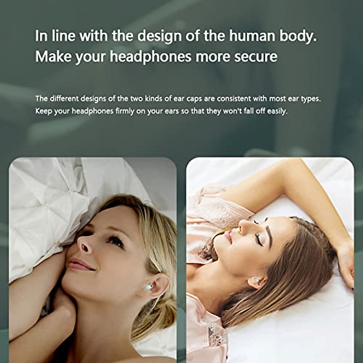 ESSONIO Bluetooth Earbuds Sleep Headphones Bluetooth Noise Cancelling Headphones for Sleeping Headphones for Side Sleepers