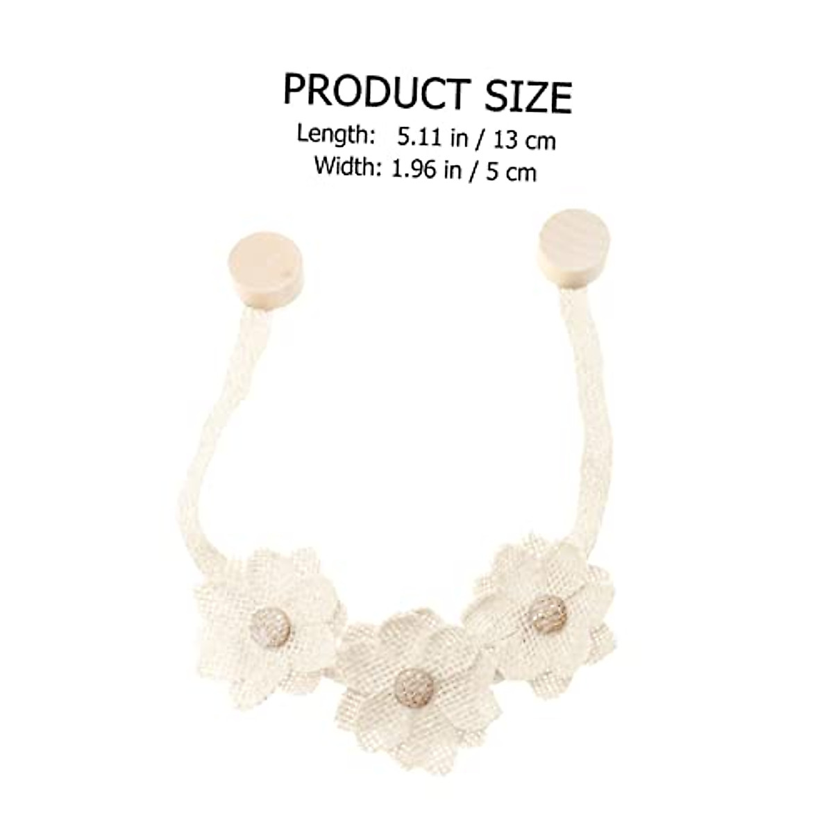 Uonlytech Flower Magnet Buckle Decked Accessories Elegant Flower Curtain Tieback Tie Backs Curtains Curtain Fixator Curtain Tiebacks for Draperies Magnetic Tiebacks Holdbacks Fashion Tie