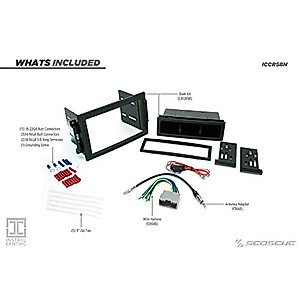 SCOSCHE Install Centric ICCR5BN Complete Basic Installation Solution for Installing an Aftermarket Stereo Compatible with Select 2004-09 Chrysler, Dodge & Jeep Vehicles with Navigation