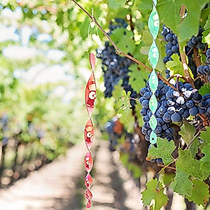 Cabilock 8Pcs Bird Blinder Reflective Hanging Decoy Pendant Sparkly Holographic Deterrent Bird Device for Orchard Garden 30CM Mixed Color