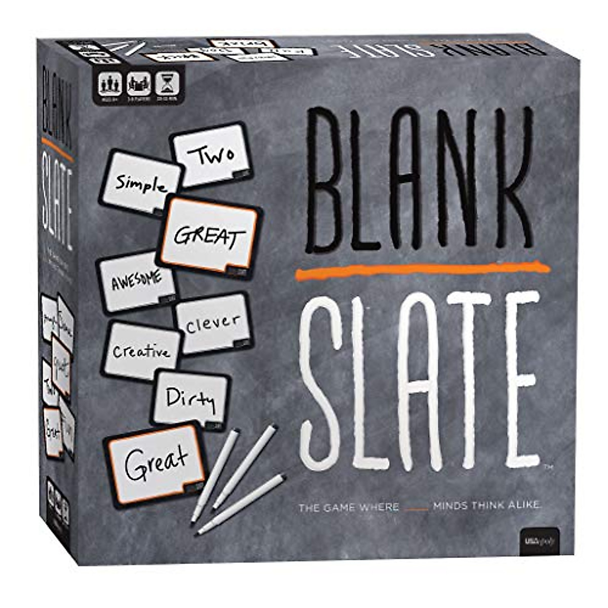 BLANK SLATE™ - The Game Where Great Minds Think Alike | Fun Family Friendly Word Association Party Game, 3 to 8 players, Black-88