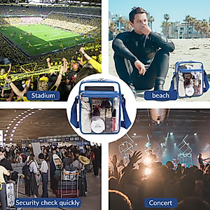 Ryushoyo Men's Messenger Bag with Card Holder, Crossbody Shoulder Bags Travel Bag Man Purse Casual Sling Pack for Work Business Light Blue