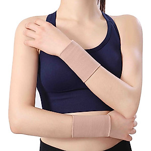 Wrist Compression Sleeve (4PCS), Soft Wrist Support Brace Wrist Bands for Tendonitis, Arthritis, Sprains Pain Relief, Elastic Carpal Tunnel Wraps Protector for Fitness, Sport, Weightlifting, Typing