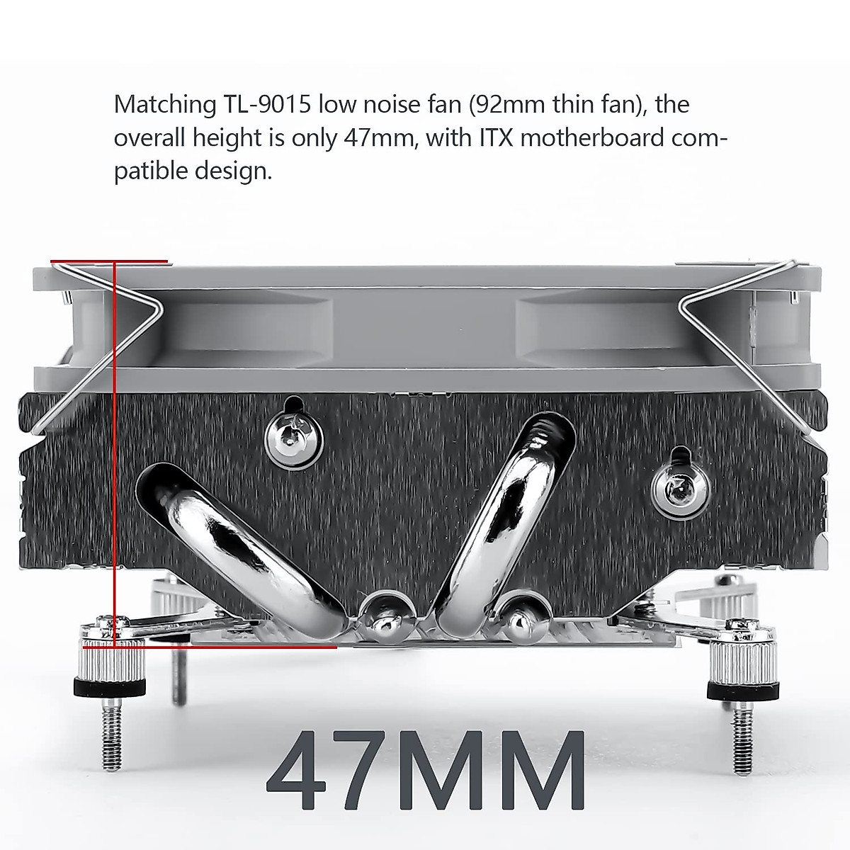 Thermalright AXP90 X47 Low Profile ITX CPU Cooler, 47mm Height, TL-9015 Slim PWM CPU Fan, Computer ITX Heatsink Cooler, for AMD:AM4 AM5/Intel LGA1150/1151/1200/1700