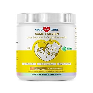Same Silybin for Cats - S-Adenosyl-L-Methionine - 120g Powder - Liver Supplements for Cats - Promotes Cognitive and Liver Support (Powder for Cats)