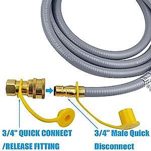 98523 10Ft 1/2" ID Natural Gas Conversion Kit Propane to Natural Gas,Natural Gas Quick Connect Hose and Regulator Only for monument Grills Model 41847NG 4-Burner Cabinet Style Natural Gas Grill