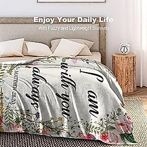 Bible Verse Scripture Blanket with Inspirational Thoughts and Prayers- Religious Christian Catholic Gifts Sunflower Rose Poetry Print Throw Blankets Gifts for Women Men 60"X50"
