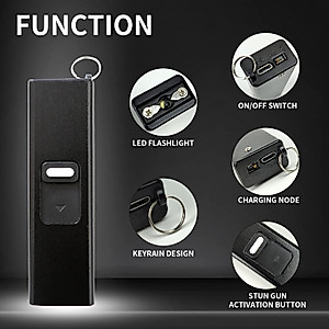 Araafur Leather Wristlet Keychain Set with Personal Alarm and Bottle Opener, Car Keychain Accessories for Women (Black 2)