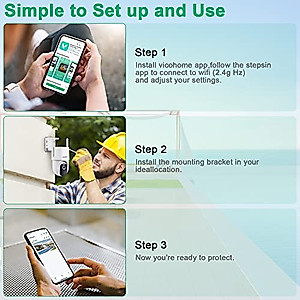 AMTIFO Security Camera Wireless Outdoor Solar Powered: 2K WiFi Home Outdoor Camera with Solar Panel Color Night Vision Outside Camera with Audio Motion Detection System