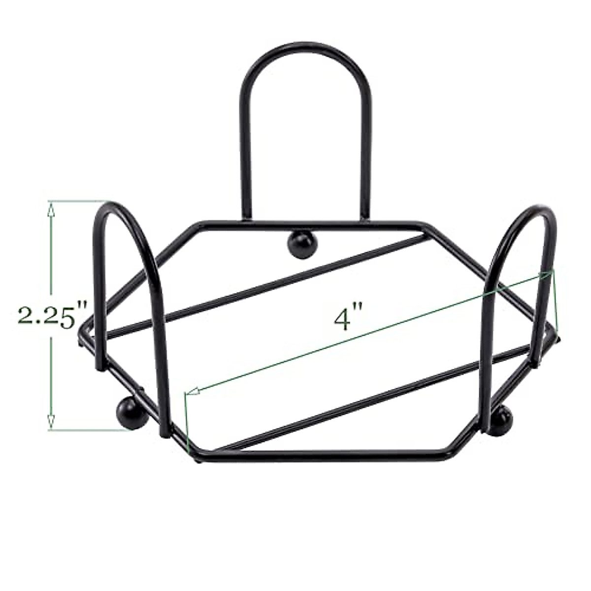 Kingrol 6 Pack Metal Coaster Holders, Coaster Stands for 4-Inch Round and Square Coasters, Hold 4 to 6 Coasters, Black